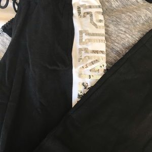 PINK Victoria's Secret | Pants & Jumpsuits | Vs Pink Sequin Bling ...